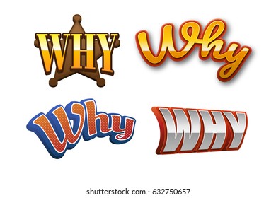 Why Text Title Headline 3d Fancy Stock Illustration 632750657 ...