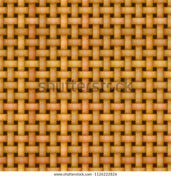 Wicker Basket Weaving Pattern Seamless Texture Stock Illustration ...