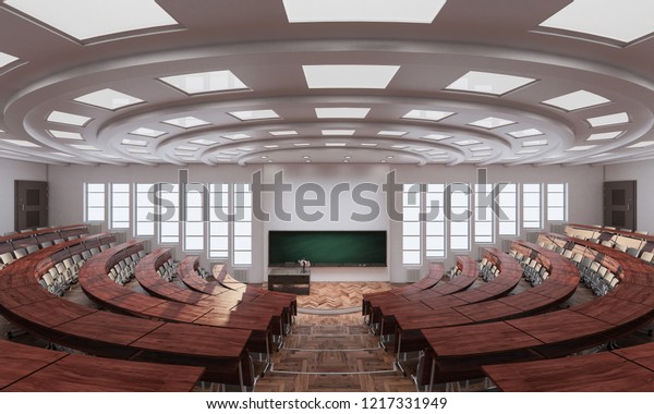 Wide Angle View Empty Auditorium 3d Stock Illustration 1217331949 ...