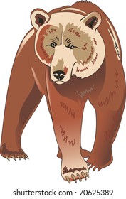 Brown Bear Grizzly Vector Stock Vector (Royalty Free) 47405944