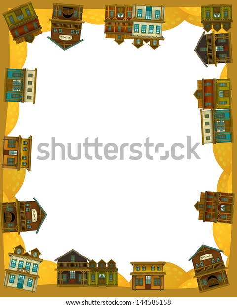 Wild West Western Frame Border Template Stock Illustration 144585158 ...
