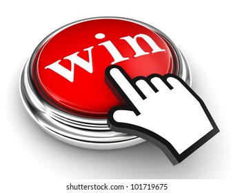 Win Red Button Cursor Hand On Stock Illustration 101719675 | Shutterstock
