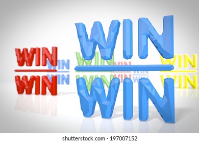 Win Win Symbol Low Poly 3d Stock Illustration 197007152 | Shutterstock