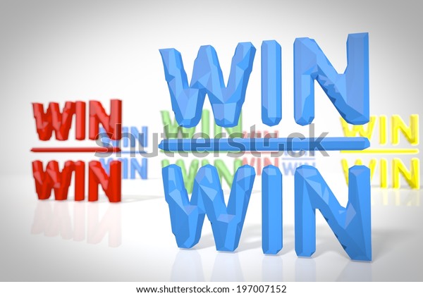 Win Win Symbol Low Poly 3d Stock Illustration 197007152 | Shutterstock