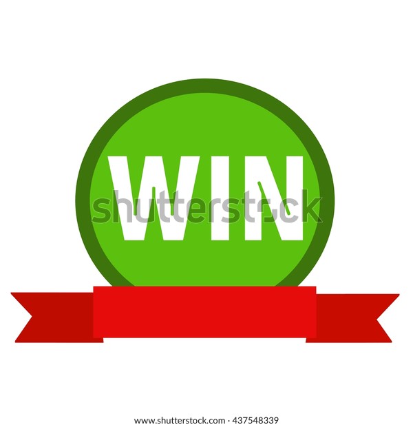 Win White Wording On Circle Green Stock Illustration 437548339 ...