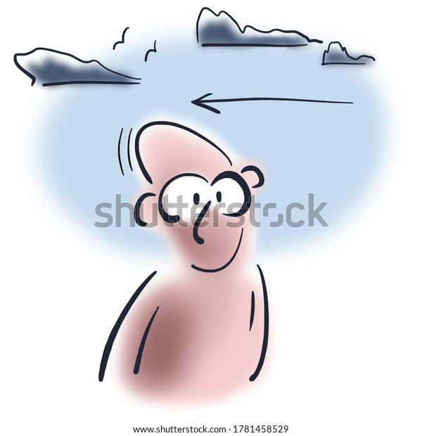 Wind Head Bald Man Stock Illustration 1781458529 | Shutterstock