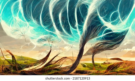 Wind Magic Concept Design Renderings Stock Illustration 2187120913 ...