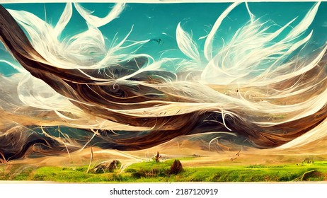 Wind Magic Concept Design Renderings Stock Illustration 2187120919 ...