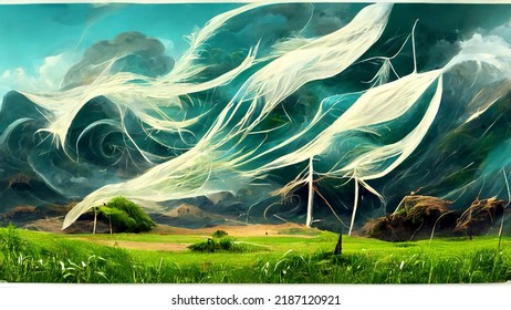 Wind Magic Concept Design Renderings Stock Illustration 2187120921 ...