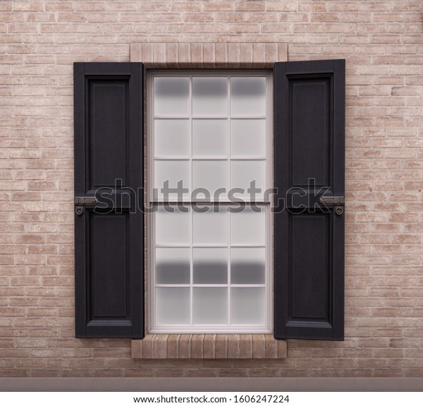 Window Background Bricks Wall 3d Artwork Stock Illustration 1606247224 ...