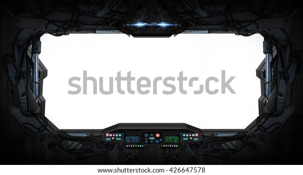 Window Space Station Control Panel 3d Stock Illustration 426647578