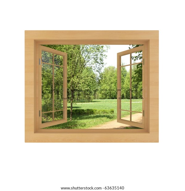 Window View Isolated On White Stock Illustration 63635140 | Shutterstock