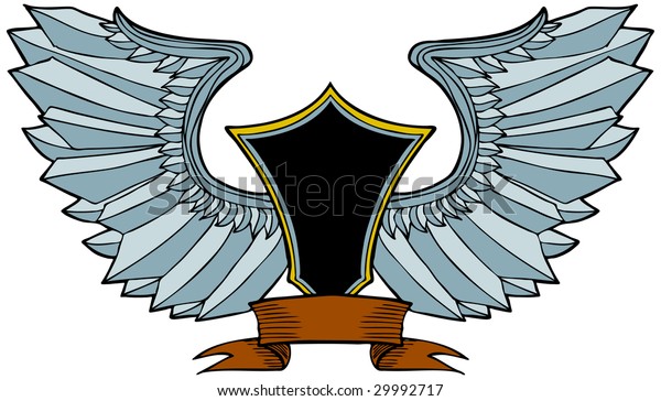 Wing Crest Art Stock Illustration 29992717