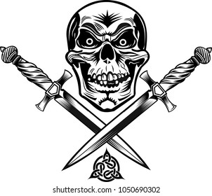 Skull Crown Two Crossed Swords Kings: เวกเตอร์สต็อก (ปลอดค่าลิขสิทธิ์ ...