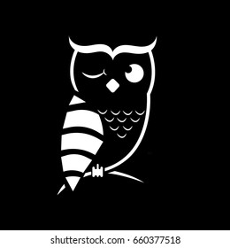 Winking Owl Vector Format Owl Symbol Stock Illustration 660377518 ...