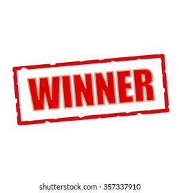 Winner Wording On Chipped Rectangular Signs Stock Illustration ...