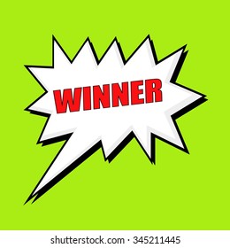 Winner Wording Speech Bubble Stock Illustration 345211445 | Shutterstock