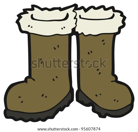 Winter Boots Cartoon Stock Illustration 95607874 - Shutterstock