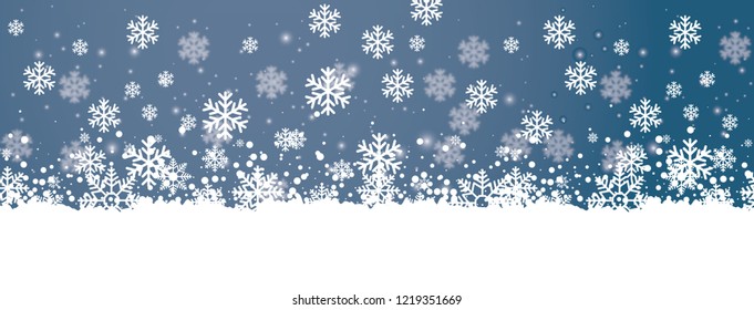 Winter Falling Flake Snowflake Scattering Soft Stock Illustration ...