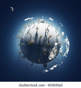 Winter On Small Planet Stock Illustration 45303565 | Shutterstock