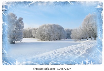 Winter View Background Stock Illustration 124872607 | Shutterstock