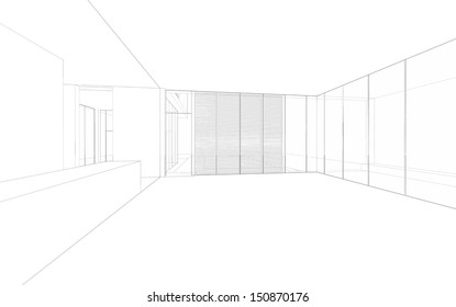 12,015 Interior wireframe drawing Images, Stock Photos & Vectors ...