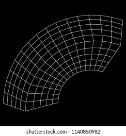 Wireframe Mesh Bend Box Connection Structure Stock Illustration ...
