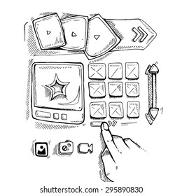 1,715 Hand drawn wireframe Images, Stock Photos & Vectors | Shutterstock