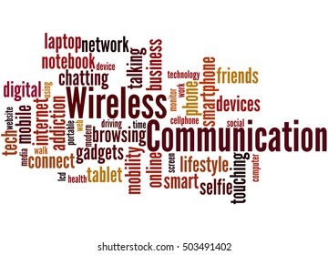Wireless Communication Word Cloud Concept On Stock Illustration ...