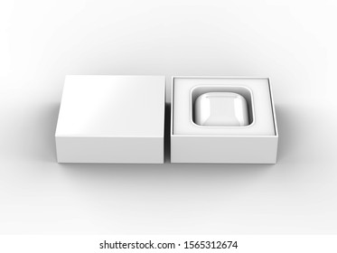 Wireless Earbuds Box Package Mock Template Stock Illustration ...