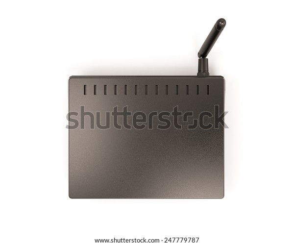 Wireless Router Top View Isolated On Stock Illustration 247779787