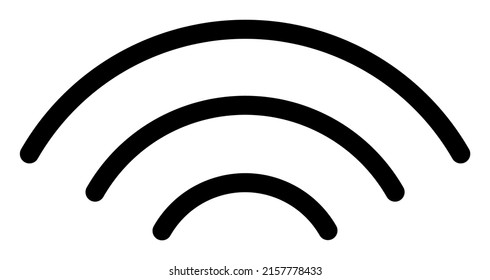 Wireless Waves Raster Illustration Flat Illustration Stock Illustration ...