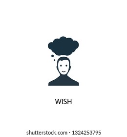 Wish Icon Simple Element Illustration Wish Stock Illustration ...