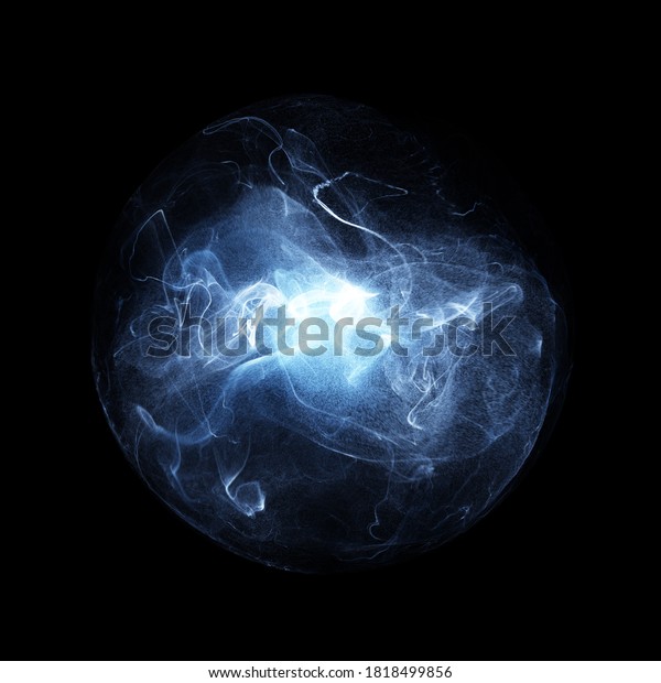 Wispy Smoke Motion Inside Sphere Perfect Stock Illustration 1818499856