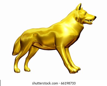 Wolf Gold Stock Illustration 66198733 | Shutterstock