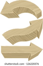 Wooden Arrows Raster Version Vector File Stock Illustration 126220376 ...