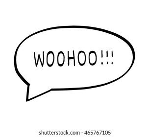 Woohoo Text Message Bubble Stock Illustration 465767105 | Shutterstock
