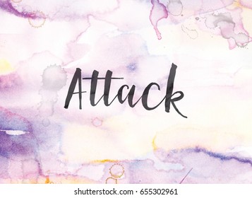 Word Attack Concept Theme Written Black Stock Illustration 655302961 ...