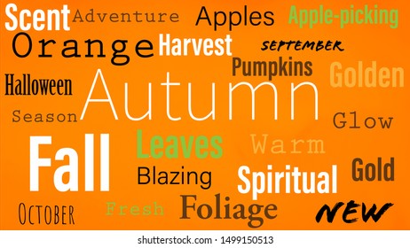 Word Cloud Autumn Theme Different Style Stock Illustration 1499150513 ...