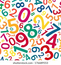 Numeric Pattern Numbers Random Pattern Mathematics: vector de stock ...