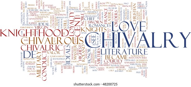 Word Cloud Concept Illustration Chivalry Knighthood Stock Illustration ...