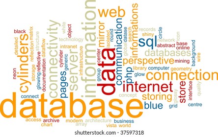 Word Cloud Concept Illustration Database Storage Stock Illustration ...
