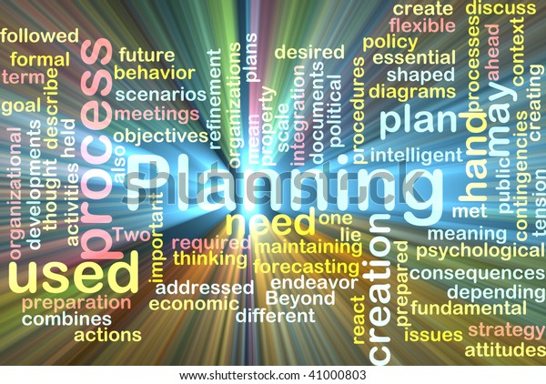 Word Cloud Concept Illustration Planning Process Stock Illustration ...