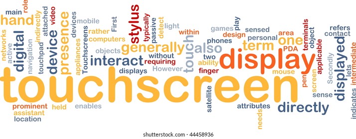 Word Cloud Concept Illustration Touchscreen Technology Stock ...