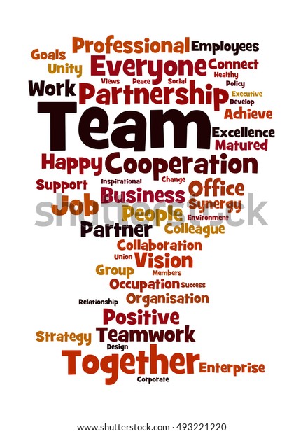 Word Cloud Concept Team Bonding Teammates Stock Illustration 493221220 ...