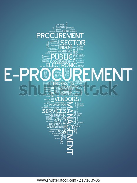 Word Cloud Eprocurement Wording Stock Illustration 219183985