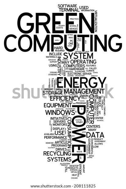 Word Cloud Green Computing Related Tags Stock Illustration 208111825 ...