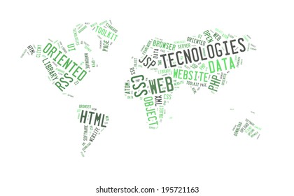 Word Cloud Illustration Web Technology On Stock Illustration 195721163 ...