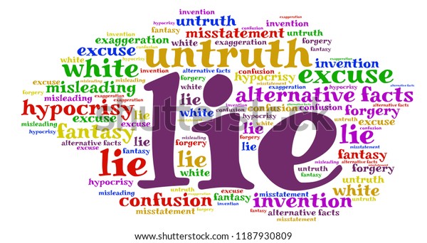 Word Cloud Lie Stock Illustration 1187930809 | Shutterstock