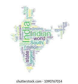Word Cloud Map India Stock Illustration 1090767014 | Shutterstock